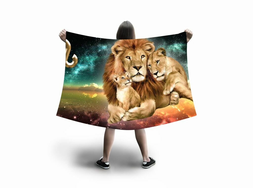 Флаг со знаком зодиака Лев №18