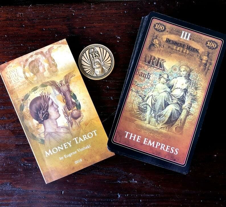 Карты Таро Tarotmania "Money", 79 карт, золотой срез, буклет