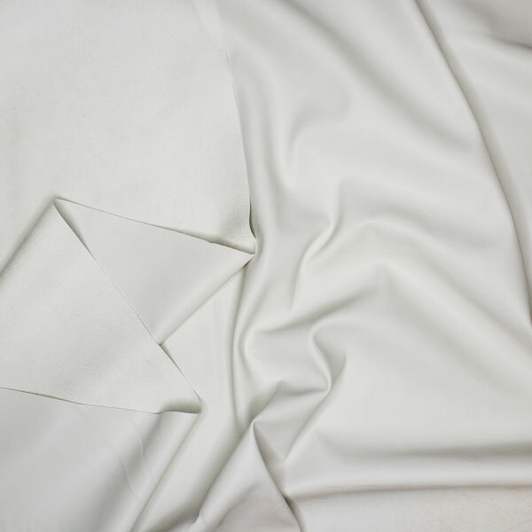 Искусственная кожа "Ткани-100", полиэстер, для курток и костюмов, белая, плотность 310г/м²