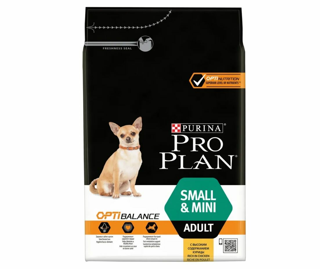 Pro Plan сухой корм для взрослых собак мелких и карликовых пород, с высоким содержанием курицы,3000 г