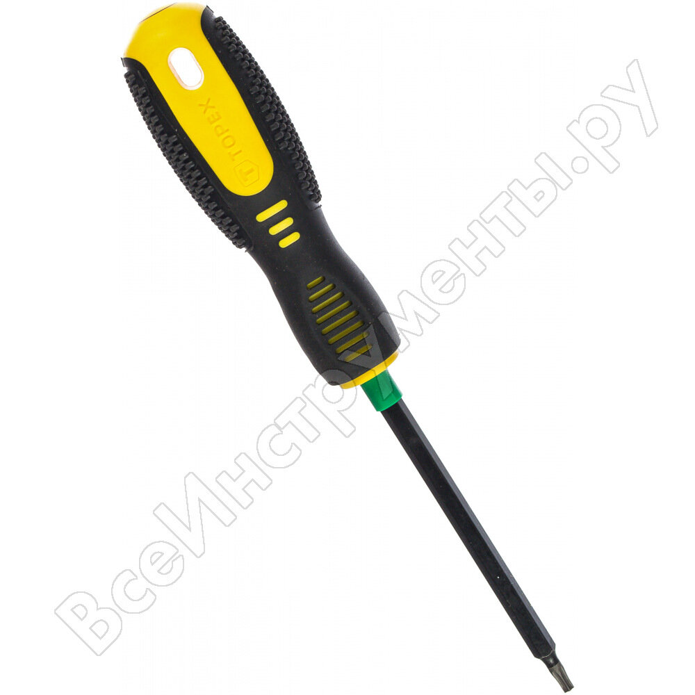 Отвертка Torx TOPEX 39D844 из хромованадиевой стали, прямая рукоять, магнитный наконечник, бытовой инструмент — фото 1