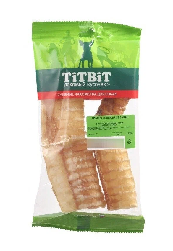 Titbit Лакомство для собак Трахея говяжья резаная