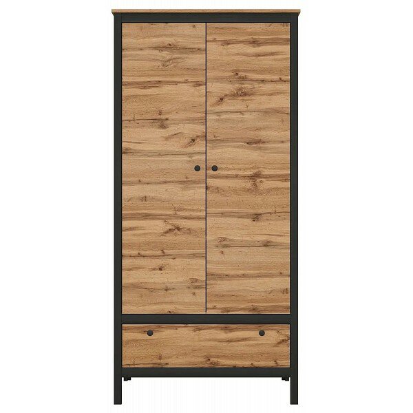 Шкаф платяной BlackRedWhite Лофт SZF2D1S