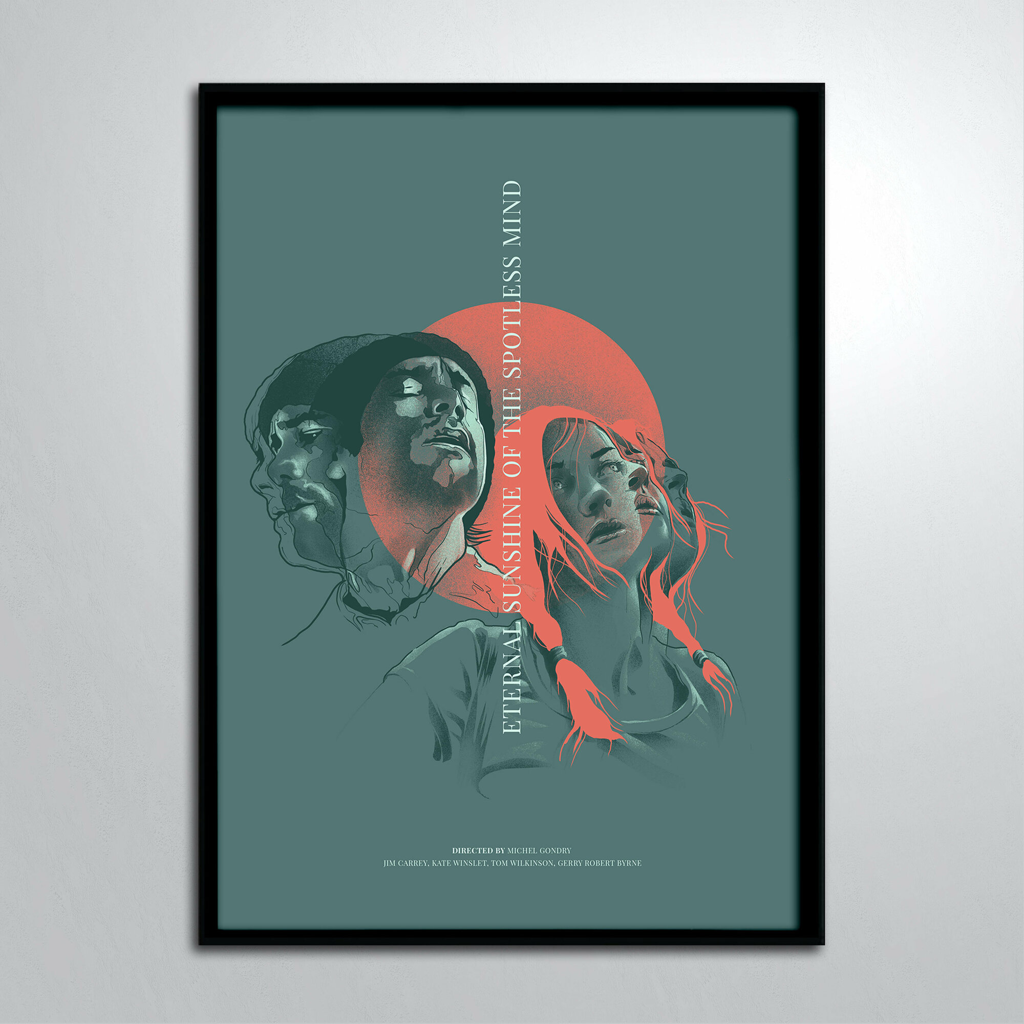Постер без рамы/Вечное сияние чистого разума Джим Керри Кейт Уинслет Арт