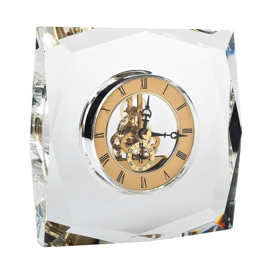 Часы настольные, 14*5*15 см. цвет золотой