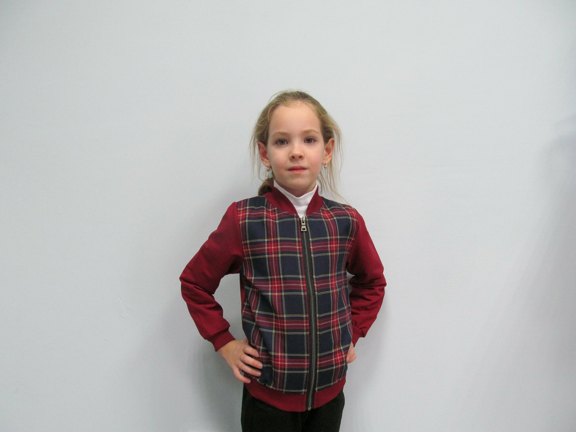 Кардиган Школьная куртка на молнии, р.32