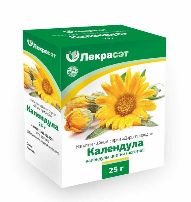 Травяной сбор Лекра-СЭТ Календула цветки 25 г, россыпь