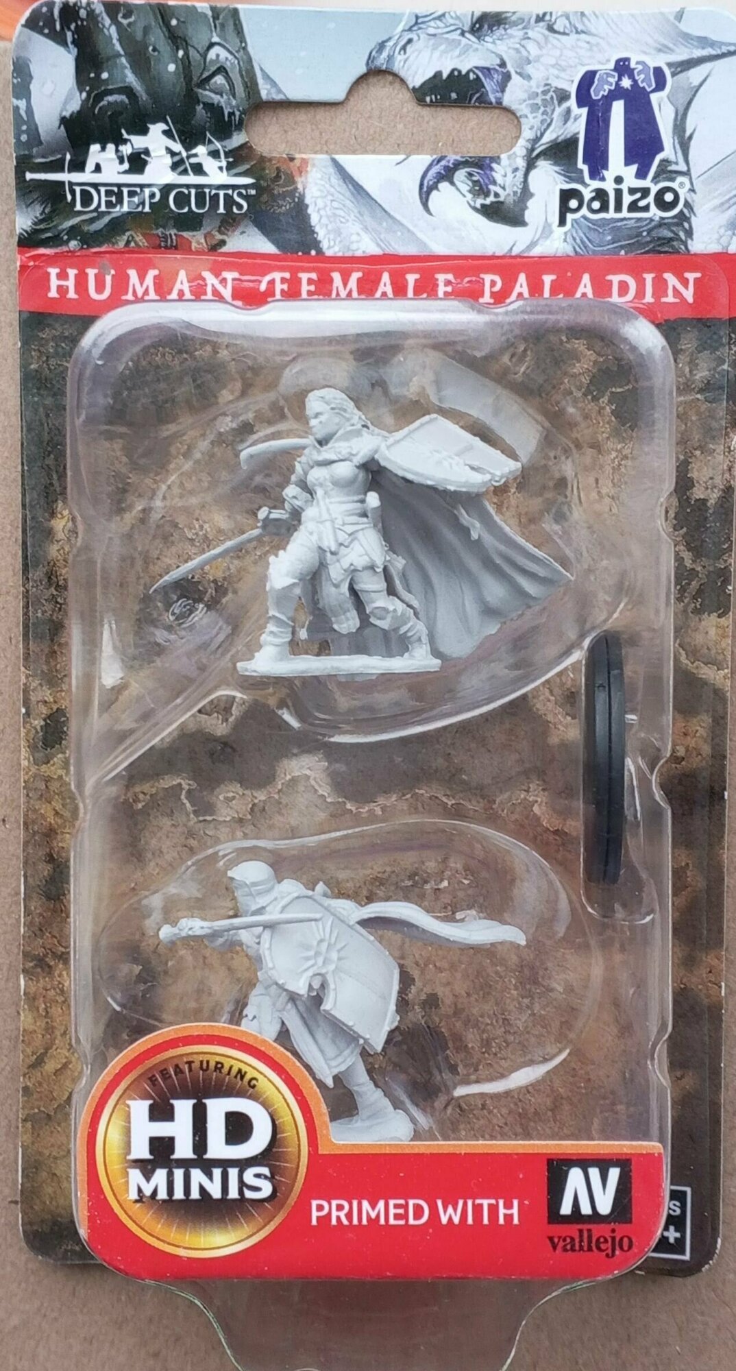 Набор из 2 фигурок для настольных игр. "Человек, Женщина Паладин". ДнД / Dungeons & Dragons