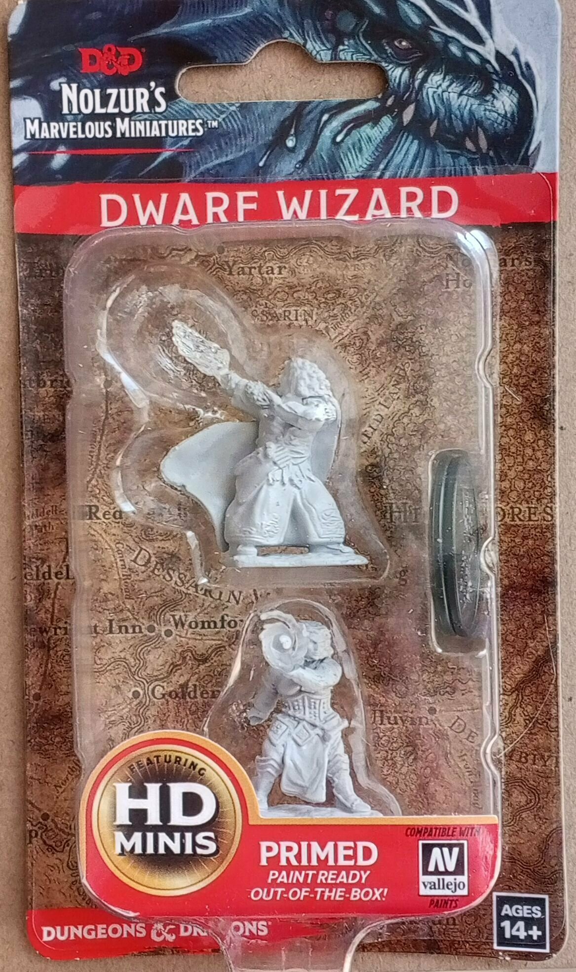 Набор из 2 фигурок для настольных игр. "Гном (Дворф) женщина Волшебник, Dwarf". ДнД / Dungeons & Dragons