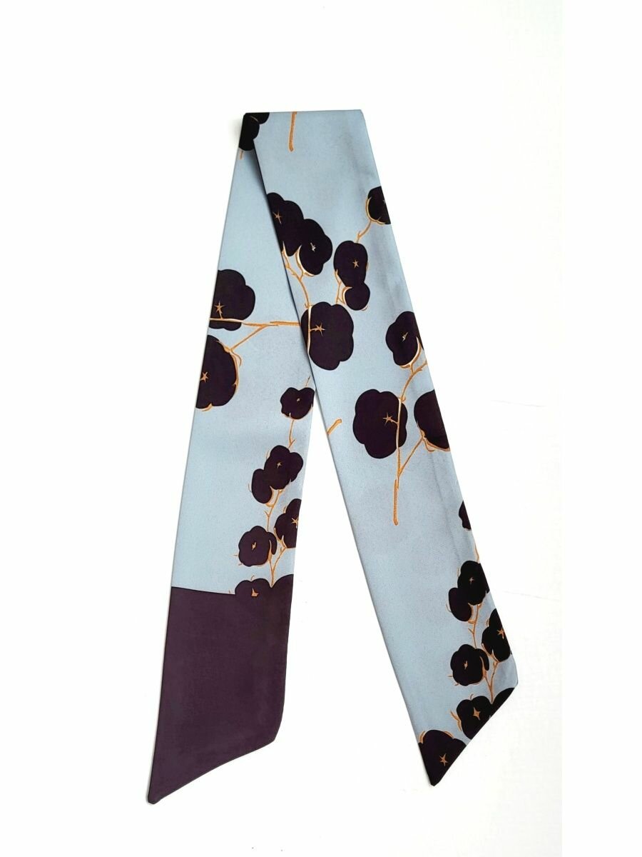 Лента для волос VERBA "Цветы", искусственный шелк, длина 90 см