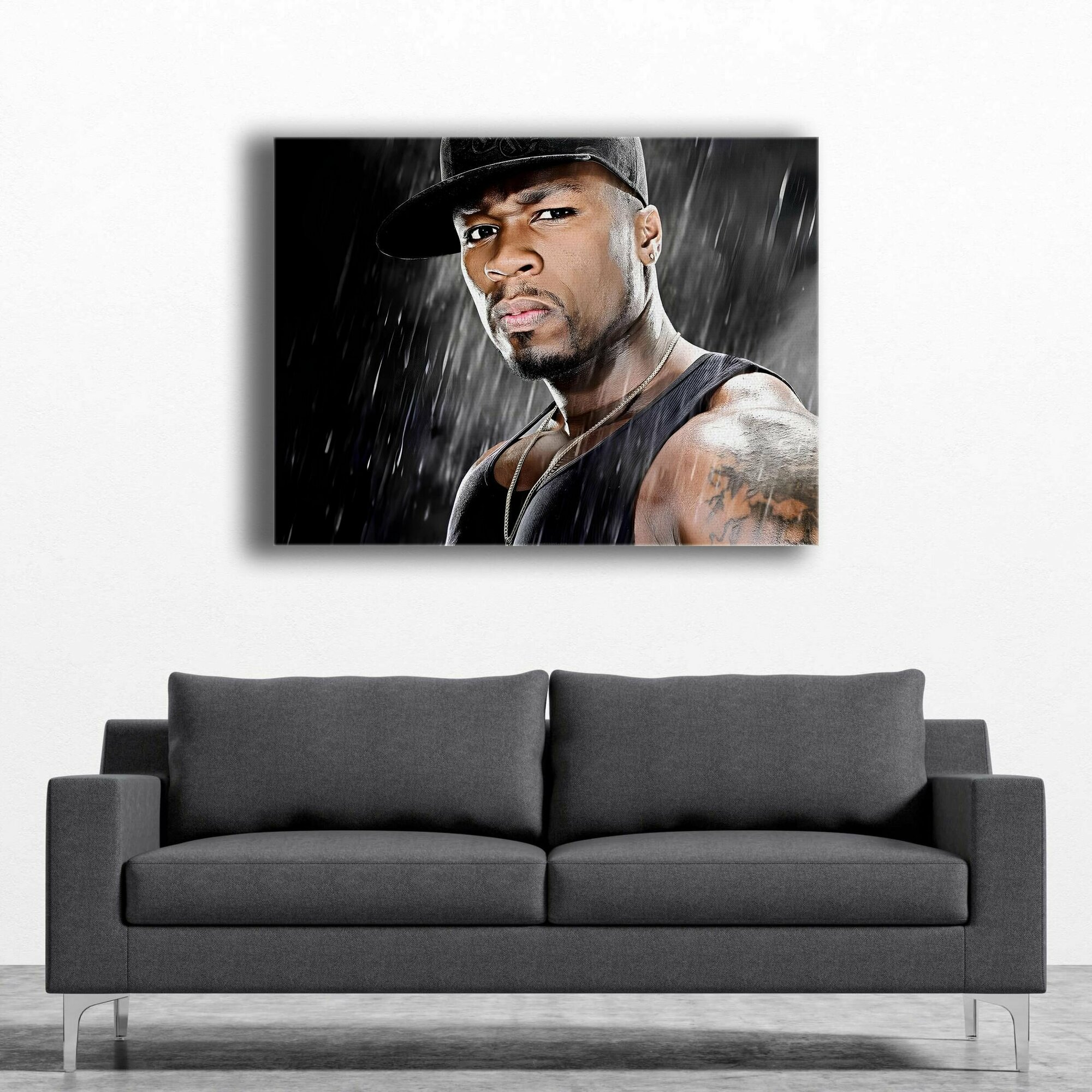 Интерьерная картина на холсте / Репер / 50 cent 50*70