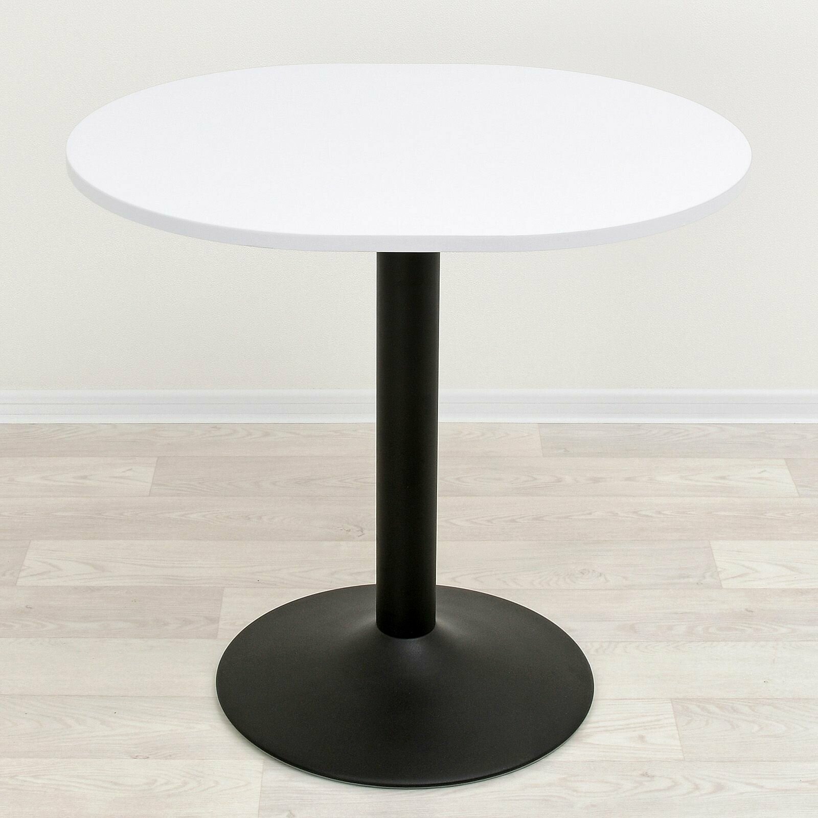 Стол обеденный Троя 23 белый/чёрный (900х700)