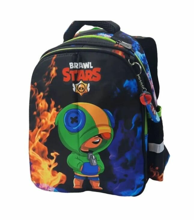 Рюкзак черно-синий с перелистывающимися картинками "Brawl Stars", Т-017