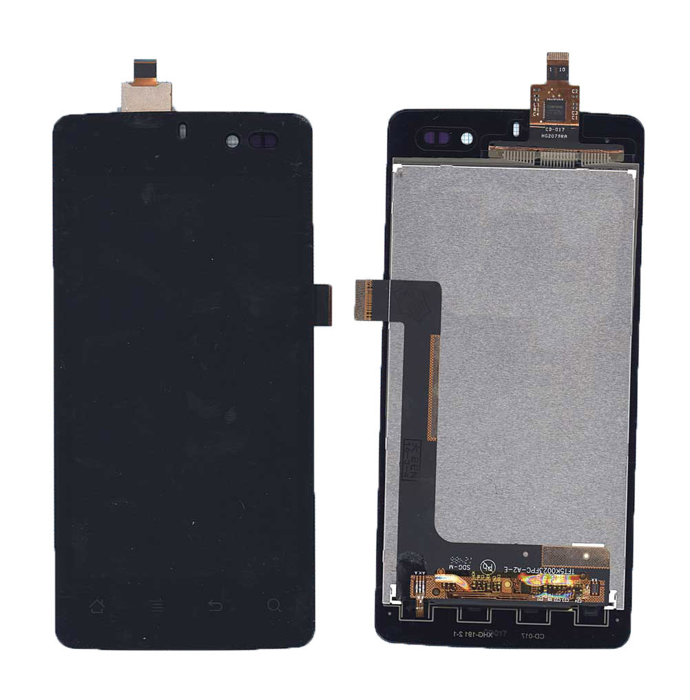 Дисплей для смартфона Highscreen Omega Q, черного цвета, 1 шт.