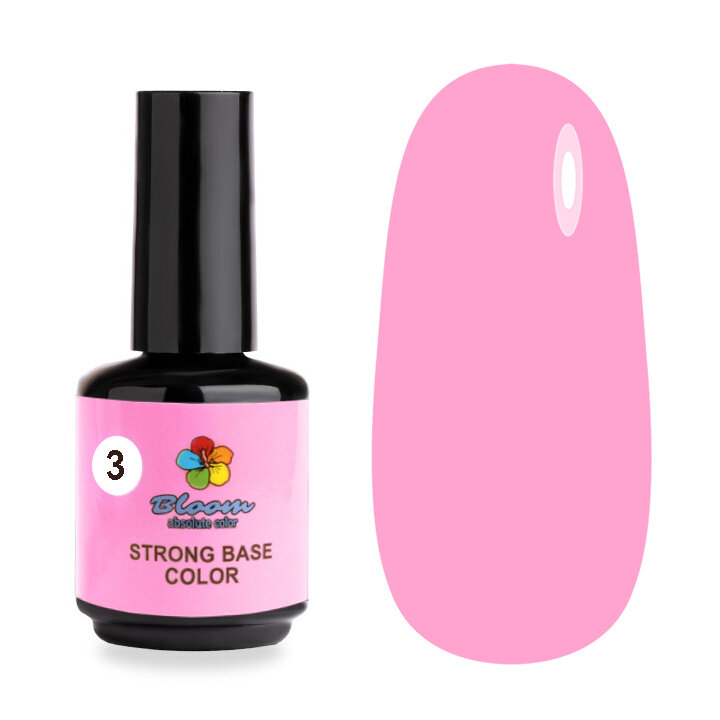 База Strong COLOR №03 15 мл Bloom цветная розовая плотная гель