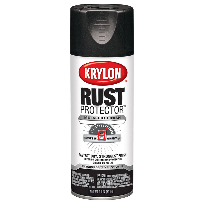 Краска антикоррозийная, металлик Krylon Rust Protector, черная глянцевая, 311 гр