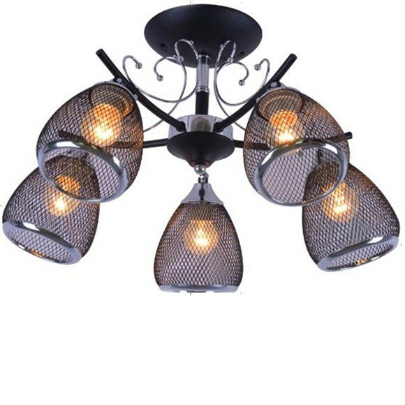 Люстра AURA S0091-5 CR+BK