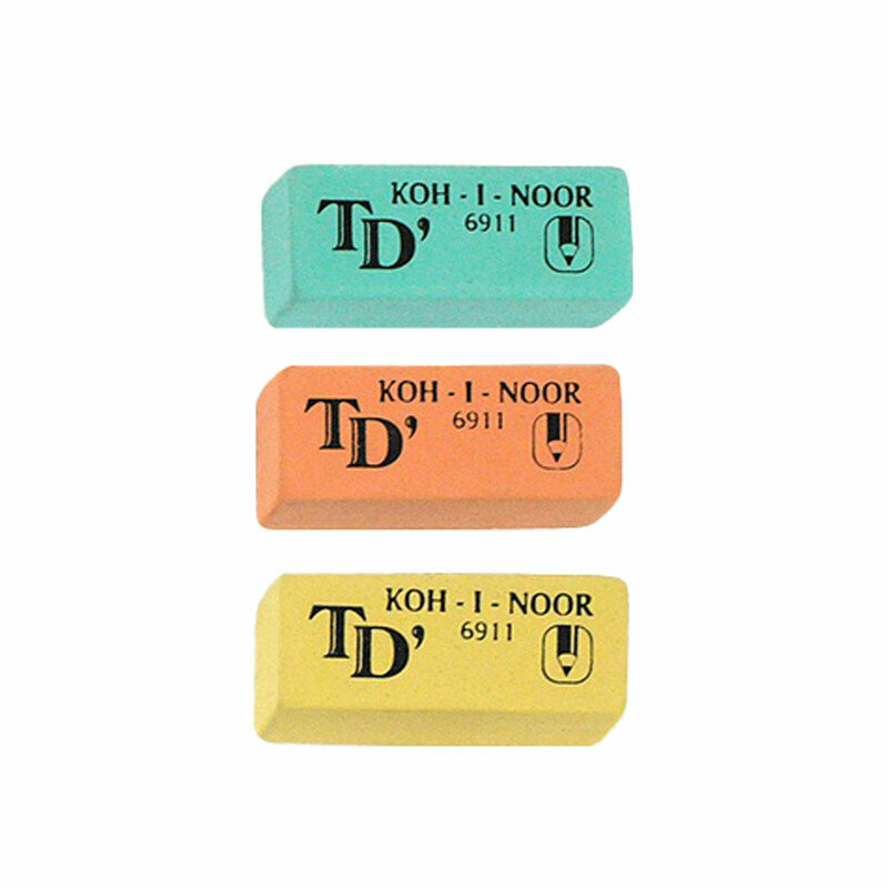 Ластик Koh-I-Noor "Toison D`or 6911" 49*21*16мм, ассорти, 20 штук, 321838