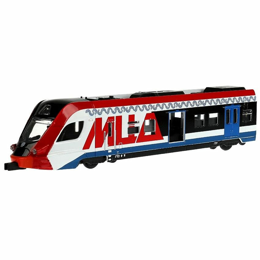 Модель металл электропоезд МЦД длина 21,5 см, двери, инерц,