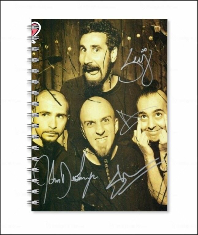 Тетрадь System of a Down, Систем оф а Даун №7, Размер А6 - 10 на 15 см