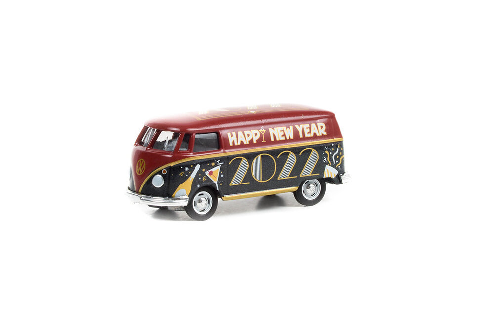 Модель коллекционная Vw volkswagen T1 van new year 2022 / фольксваген T1 фургон новый год 2022 (длина модели 6-10 см)