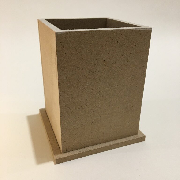 Карандашница "Заготовка для декупажа", МДФ, 11х9х9 см