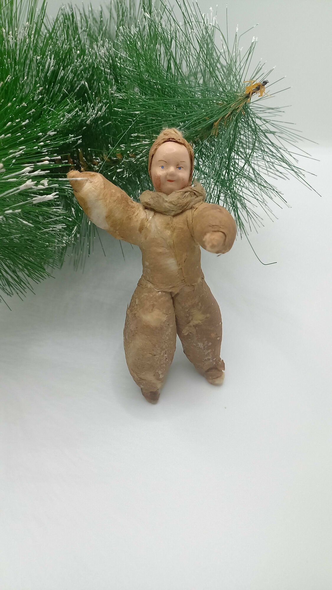 Подвесная елочная игрушка. Советская новогодняя ватная игрушка. Винтаж. СССР