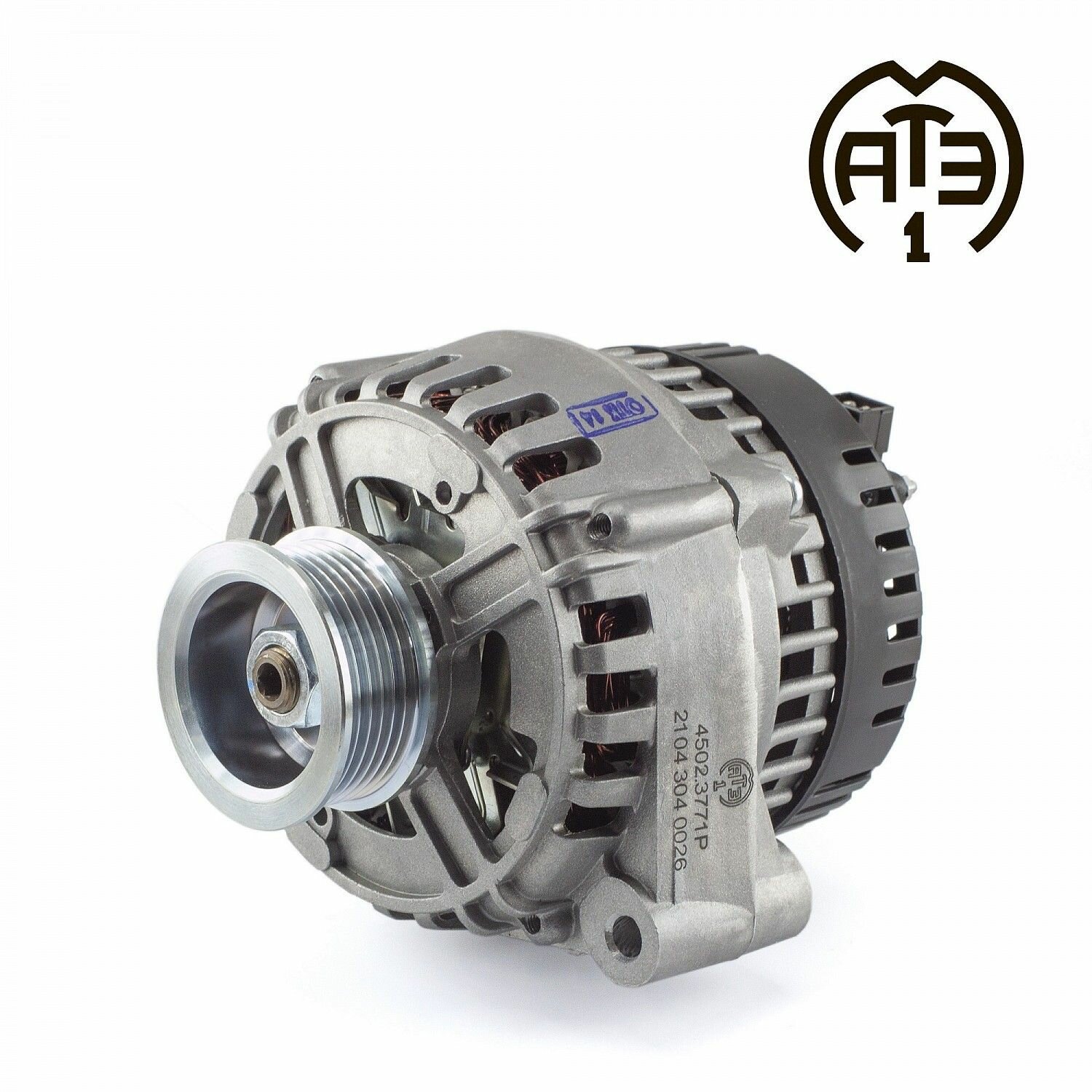 Генератор КАМАЗ ЕВРО-2 (6-ручьевой шкив) (28В/80А) "АТЭ-1", 4502.3771