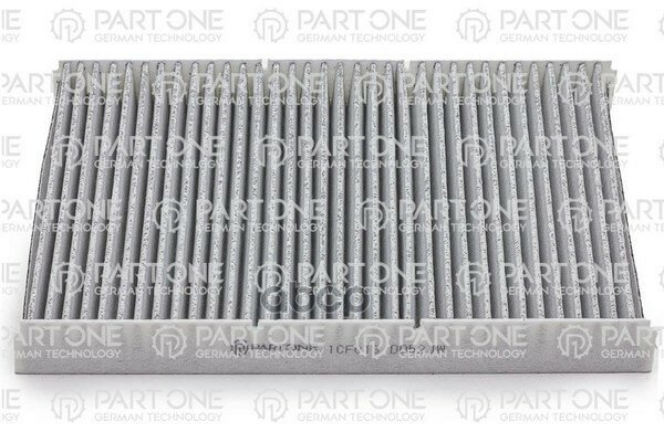 Фильтр салона with active carbon, AUDI A3 96>, VW BORA 98>, GOLF IV 97>, 280x206x30 PART-ONE арт. 1CF013