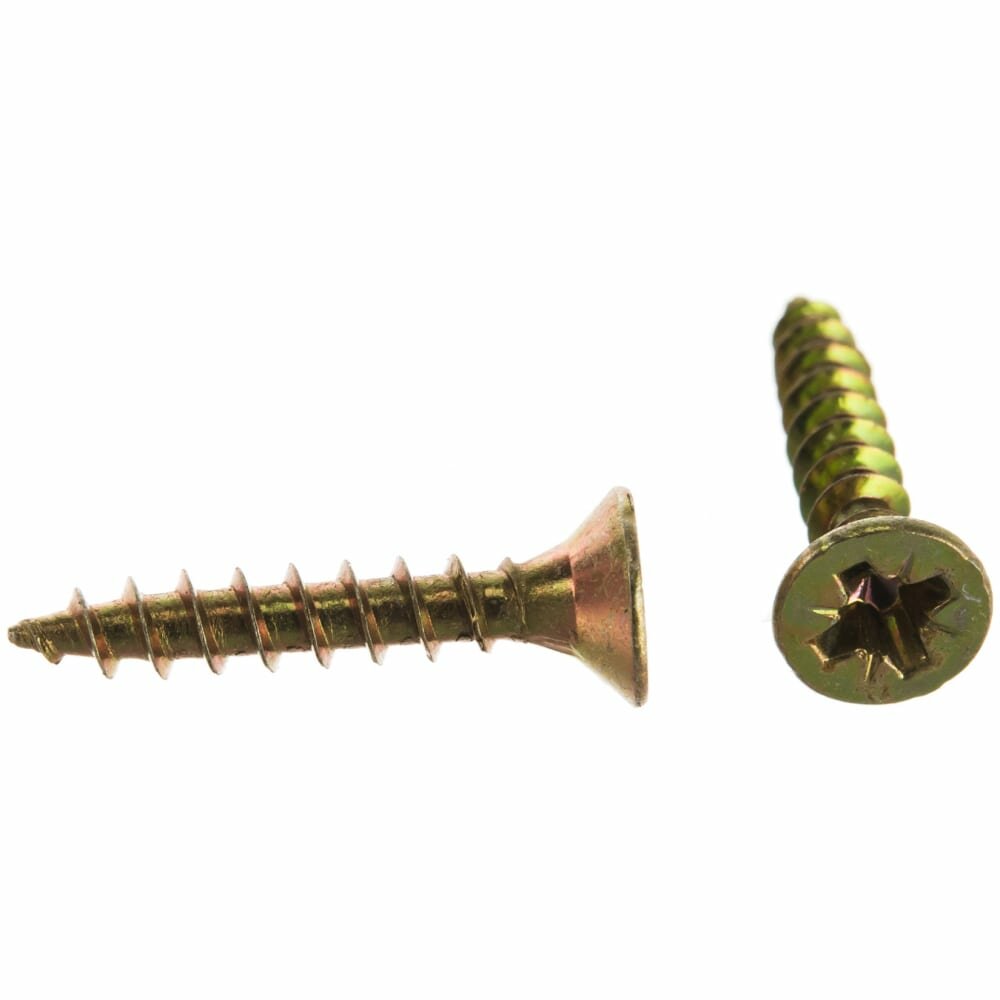 Шуруп Качественный крепеж желтый цинк 3,5x20, 500 шт. 0300437 КЧ, желтый