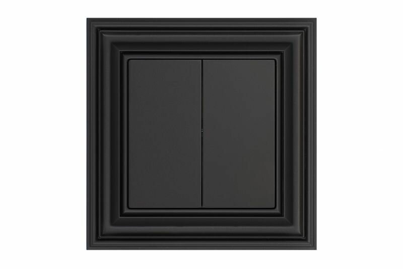 LIREGUS Переключатель Двухклавишный импульсный Черный матовый LIREGUS RETRO