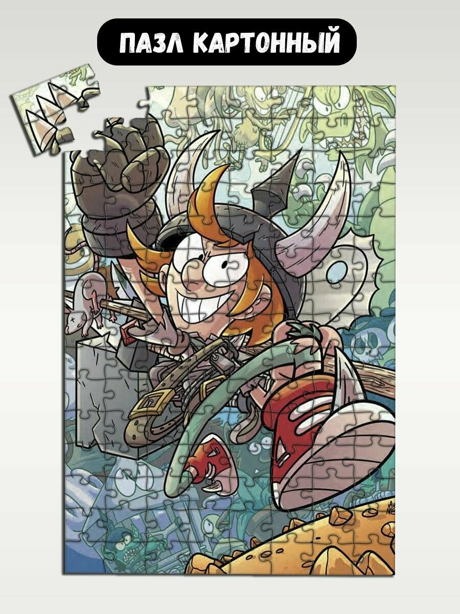 Пазл картонный А4: модель настольная игра Munchkin Манчкин - 1912