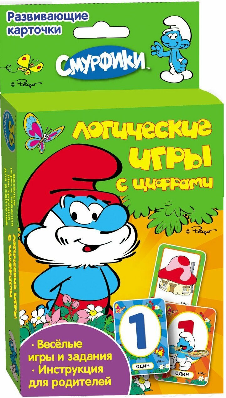 Rosme Смурфики. Логические игры (Развивающие карточки)