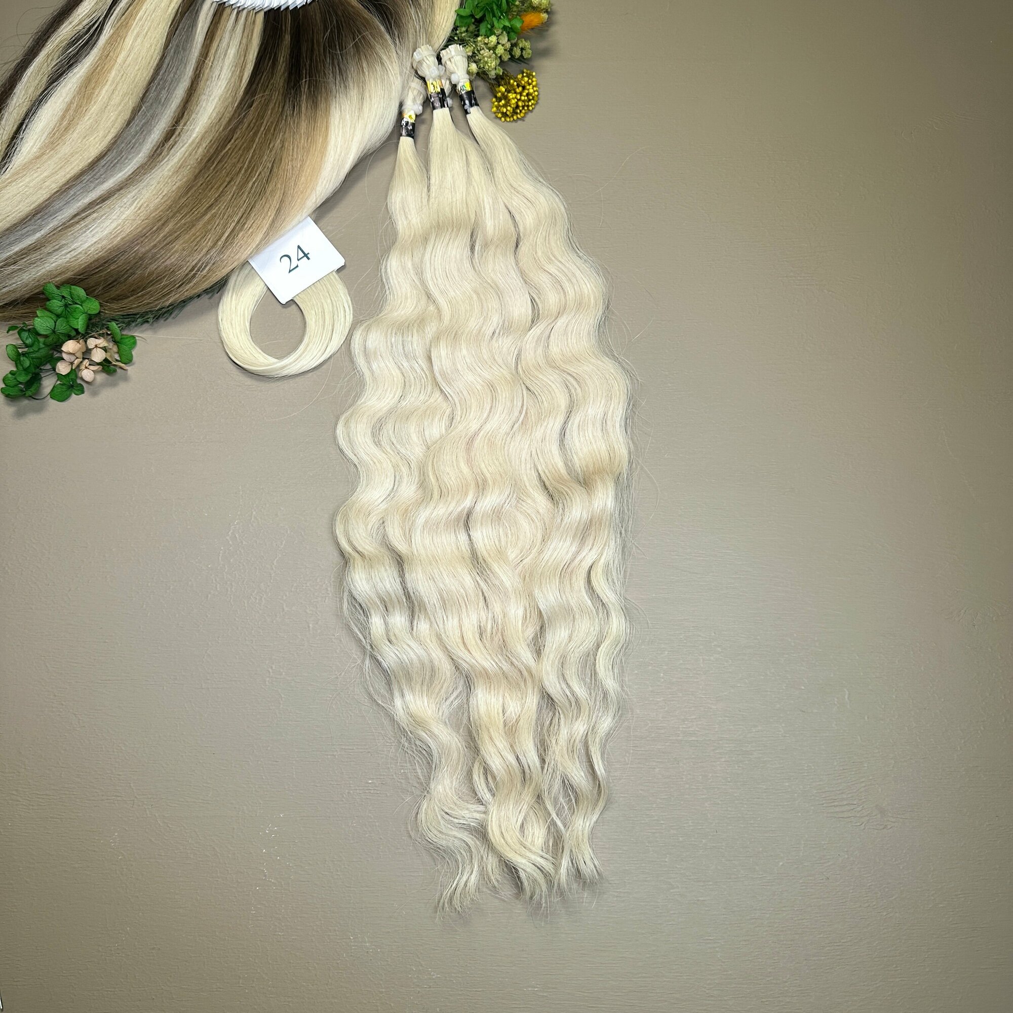 Волосы кудри славянские Belli Capelli на классической капсуле 45-50см №24 (25 капсул)