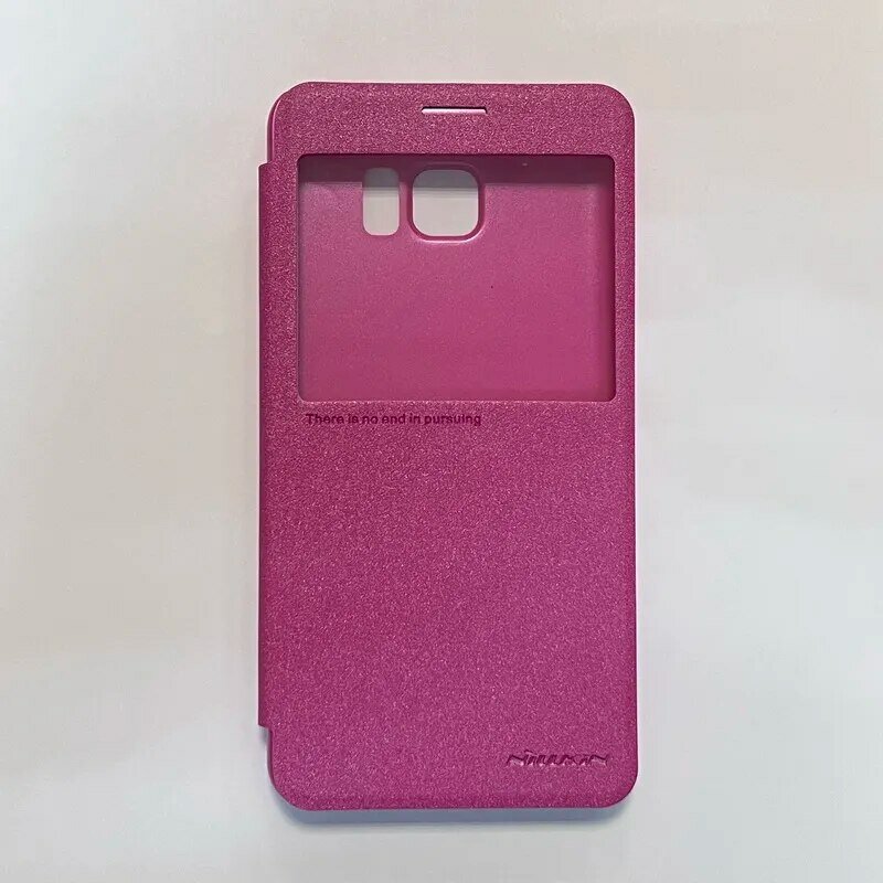 Чехол-книжка Samsung SM-N920 Galaxy Note 5, цвет розовый, Nillkin Sparkle Series с окном
