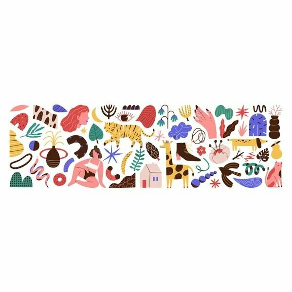 Наклейки стикеры абстрактных рисунков