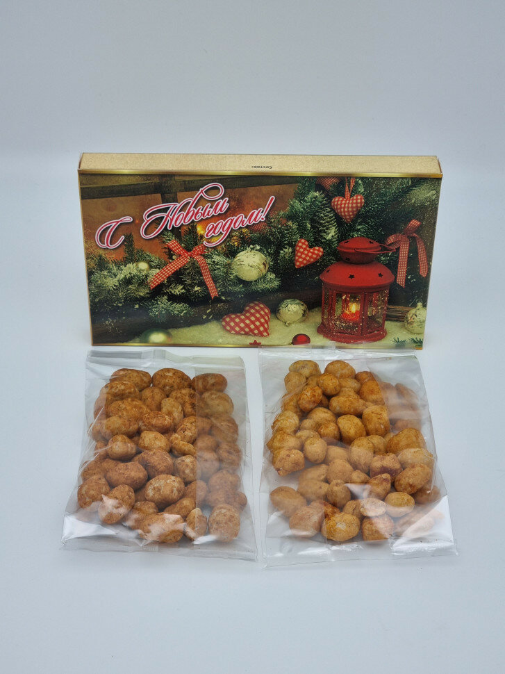 Набор Арахис в хрустящей оболочке " Аджика и Барбекю" с новым годом