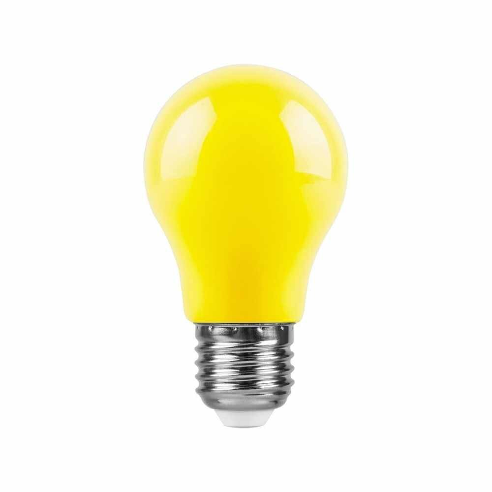 Светодиодная лампа Feron груша 3 Вт E27 желтая матовая