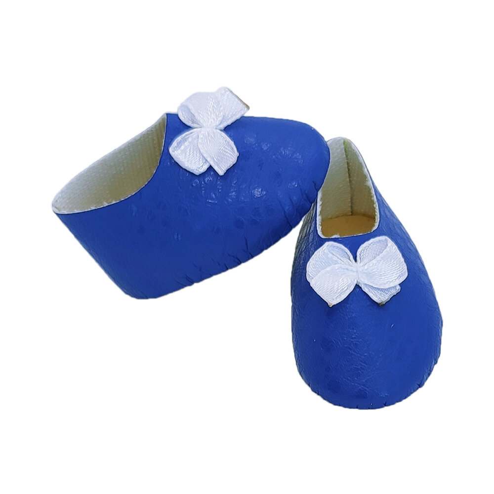 HobbyBe 105 Туфельки для кукол 5 см Синие - кукольная обувь и аксессуары для миниатюр