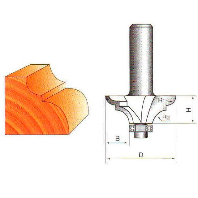 Фреза Globus 2022 R4/10 кромочная калевочная