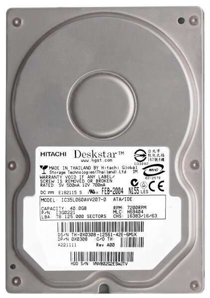 Жесткий диск Dell 13G0221 40Gb IDE 3,5" HDD
