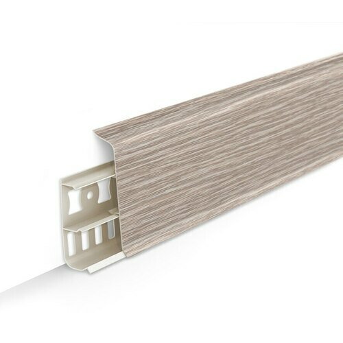 Пластиковый плинтус Идеал Деконика 55 мм Дуб латте 229