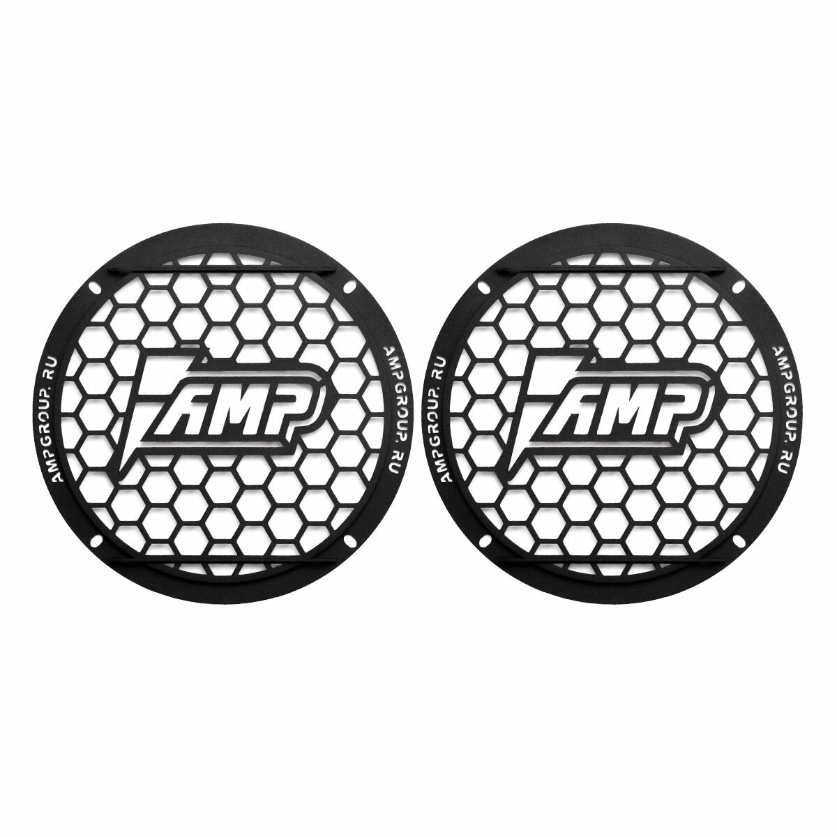 Сетка для акустики 20 c логотипом AMP металлический / 20 см / Сталь /