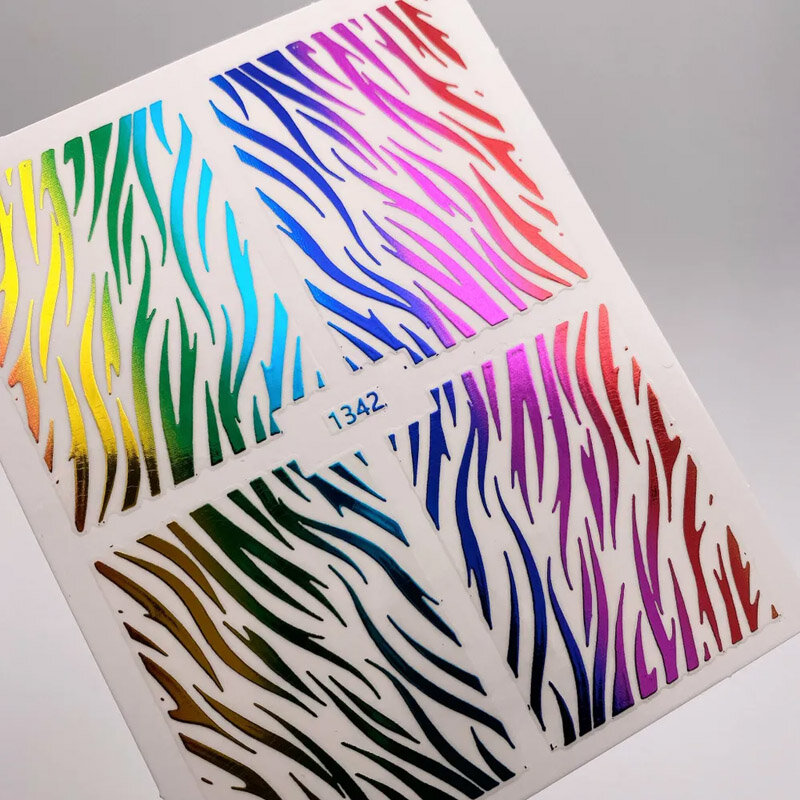 Наклейки голография №1654 Zoo Nail Art