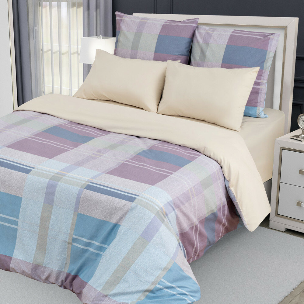 Постельное белье NUANCE "Teddy" 2-сп с европрост Сатин (70х70)