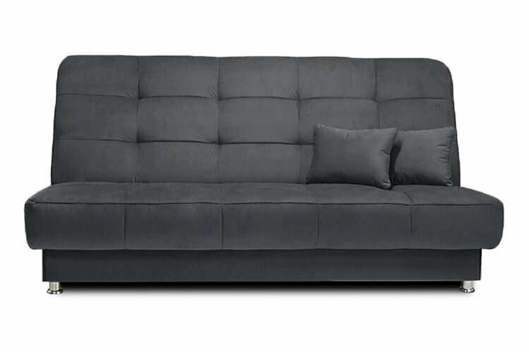 Диван раскладной Модерн книжка, темно-серый микровелюр НМ-40, ящик для белья