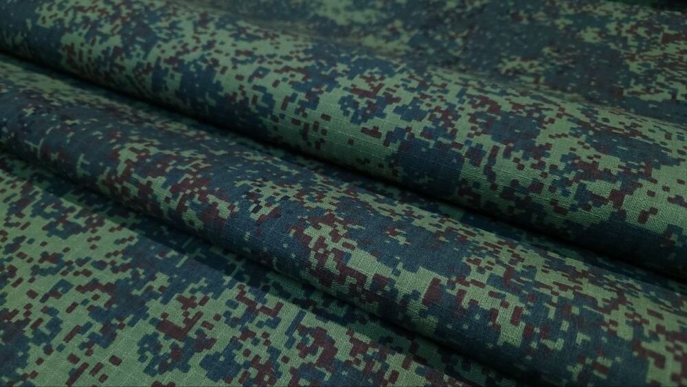 2м. Ткань Рип-Стоп камуфляж Цифра ( Пиксель ) 200/150 плотный с Водоотталкивающей пропиткой для формы и экипировки