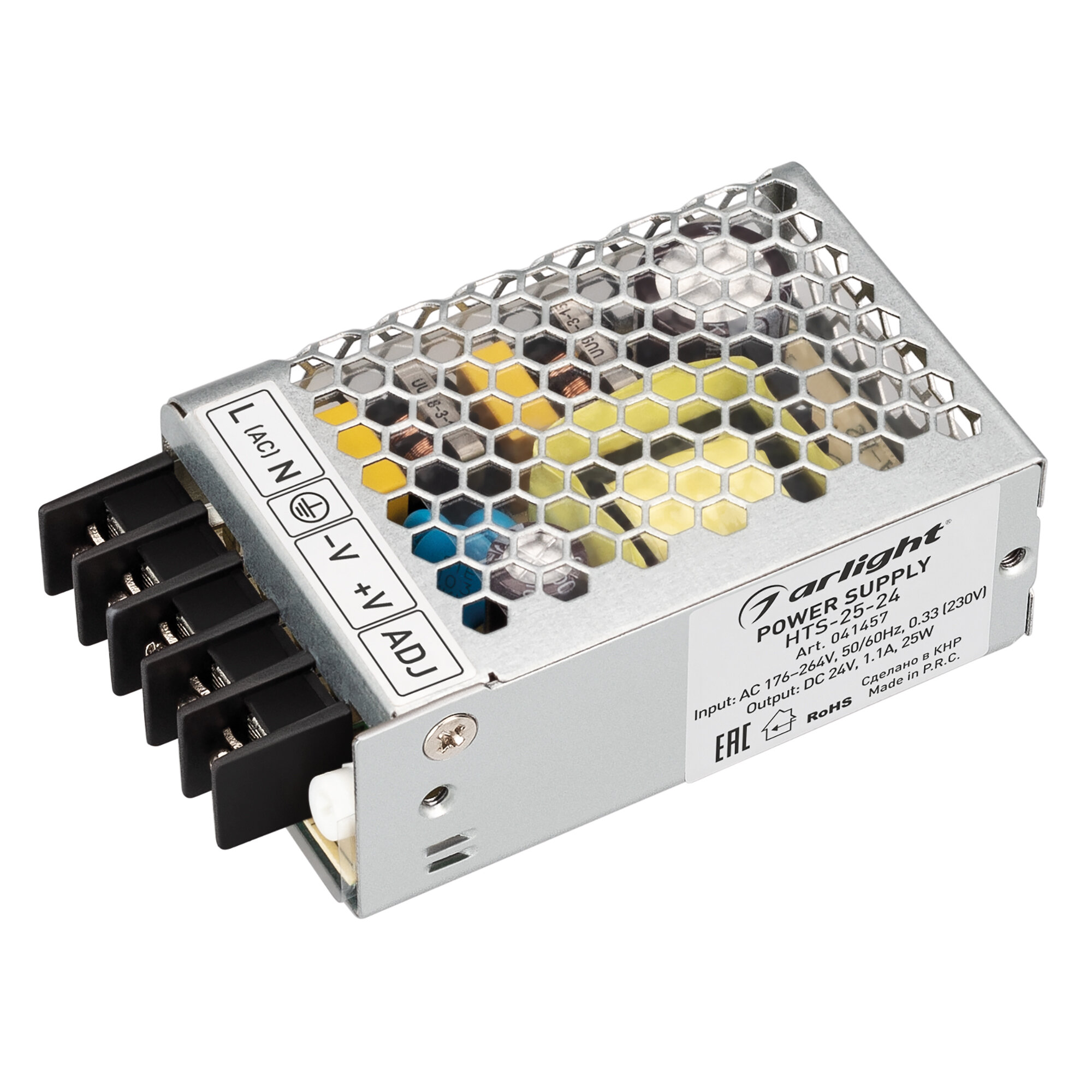041457 Блок питания HTS-25-24 (24V, 1.1A, 25W) (Arlight, IP20 Сетка)