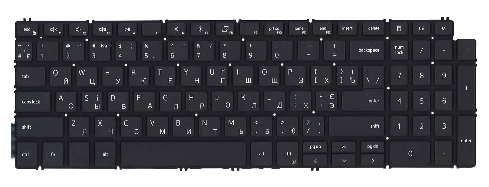 Клавиатура для ноутбука Dell Inspiron 5584, 5590, 5593 черная