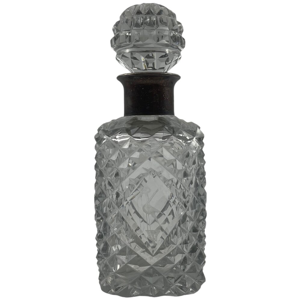 Штоф "Лебедь и Журавль", хрусталь, серебро 0.915 проба, 1934-1952 гг. Arcadio Palle, Испания